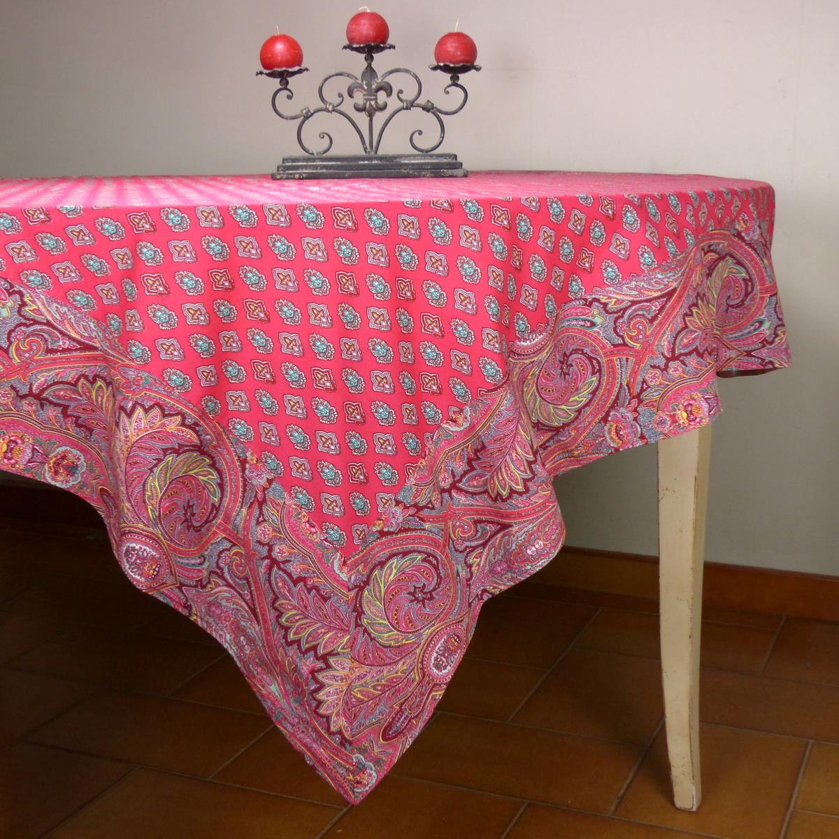 Nappe Rectangulaire Provençale grenadine calissons | les colorades